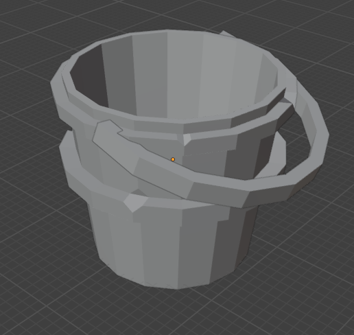 🪣 Bucket - Low Poly・Free STL File for 3D printing・Cults