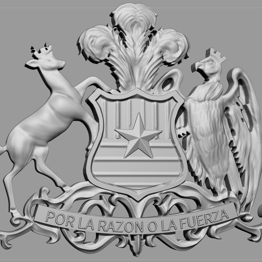 🇨🇱 Escudo Chile・Archivo STL para ・Cults