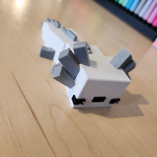 🦎 Axolotl articulated print-in-place・3D Print with the FLASHFORGE ...