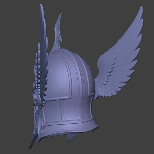Winged Valkyrie Rider Helmet・ STL File for 3D printing・Cults