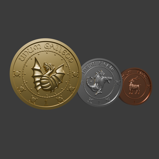 🪙 Gringotts coins・ STL File for 3D printing・Cults