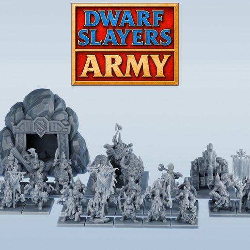 🐺 Dwarf Slayers Army BUNDLE - 28mm・ 3D File for 3D printing・Cults