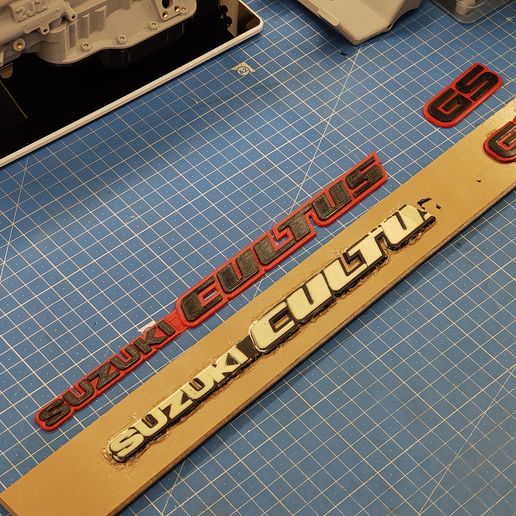 🛞 Suzuki Cultus GS (1G) Nameplate・ STL File for 3D printing・Cults