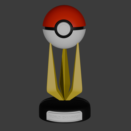 🏆 Pokémon Trophy - Pokémon Trophy・ STL File for 3D printing・Cults