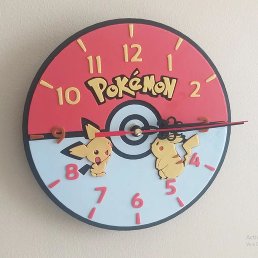 🕰️ WALL CLOCK POKÉMON PIKACHU, PICHU/ Wall Clock・ 3D File for ・Cults