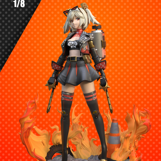 Archivo STL Burnice from zenless zone zero 👧 ・Modelo de impresión 3D ...