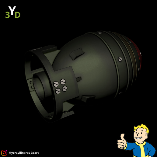 💣 Fallout Mini Nuke Mini - Atomic Bomb Fatboy Real Size・ STL File for ...