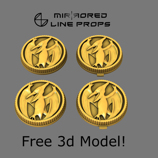 🪙 MMPR Morpher Power Coins - Original 5 Rangers Detailed Sculpts・Free ...
