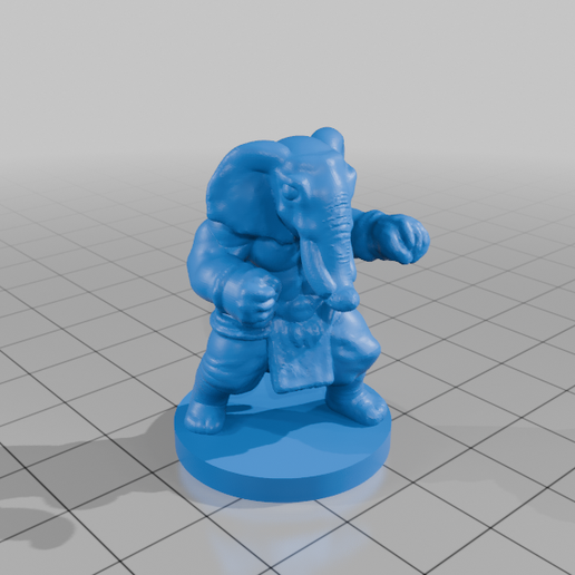 👽 Loxodon, Elephantfolk Brawler/Monk (32mm) (DND / TTRPG)・Free 3D File ...