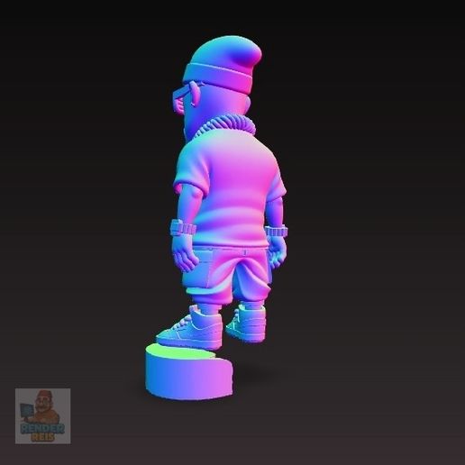 🆒 Streetwear Cool Character Figure – 3D Printable Model with Glasses ...