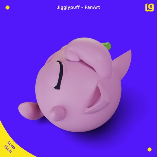 MultiColor Version Jigglypuff Lying and Laughing from the Pokemon Anime ...