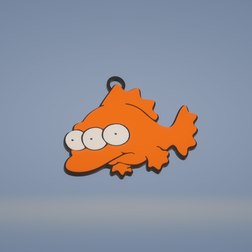 ☢️ Radioactive Fish - The Simpsons - Keychain・Free STL File for 3D ...
