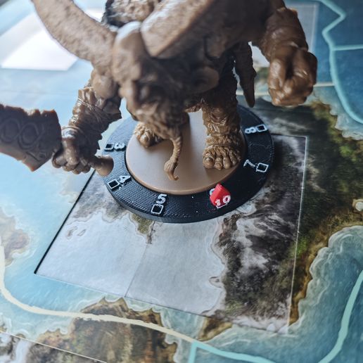 🎲 Miniature base wound counter・Free STL File for 3D printing・Cults