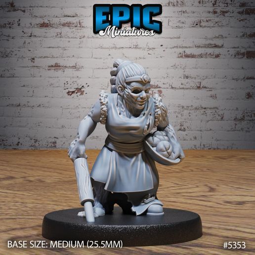 🧟 Zombie Villager Dwarf Female ‧ DnD Miniature ‧ Tabletop Miniatures ...
