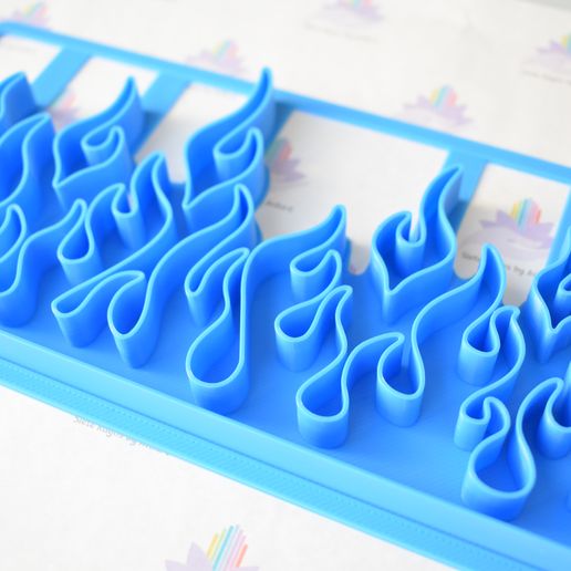 STL file Cutter / Dough / fondant marker flames of fire 20 cm 🔥 ・3D ...