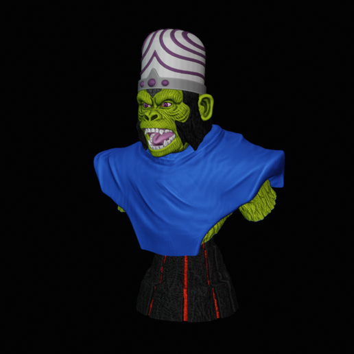 👤 Mojo Jojo Bust・Free STL File for 3D printing・Cults