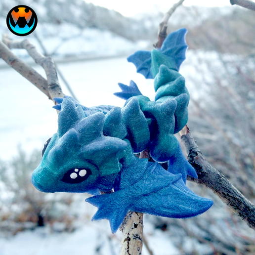 🐉 Tiny Wyvern Dragon Baby, Cute Articulating Easy Print-in-Place・ 3D ...