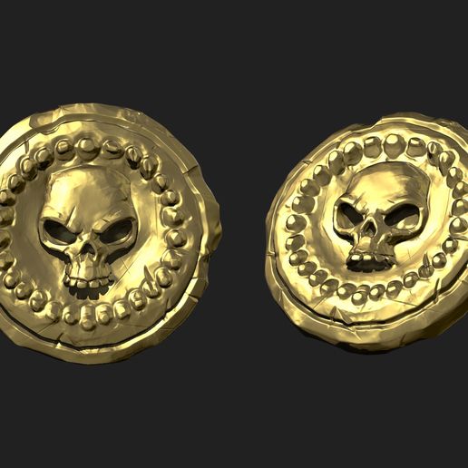 OBJ file Pirate Gold Coin for DnD 🏴‍☠️ ・3D printer design to download・Cults