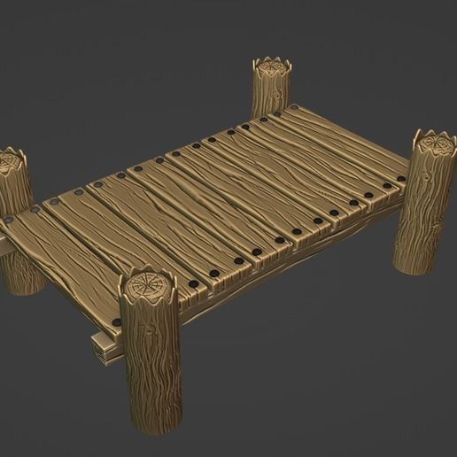 🪵 Wood dock・ STL File for 3D printing・Cults