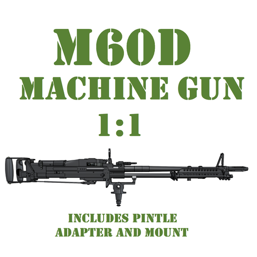 🔫 M60D Machine Gun Prop 1:1・ 3D File for 3D printing・Cults