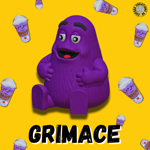 😬 Grimace・ STL File for 3D printing・Cults