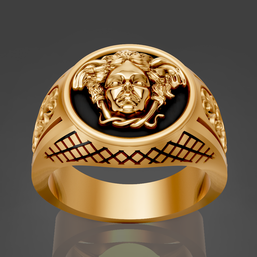 STL file versace ring 💍 ・3D printing idea to download・Cults