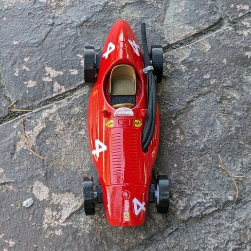 🚗 1954 Ferrari 553 F1 (Pinewood Derby Car Shell)・Free 3D File for ・Cults