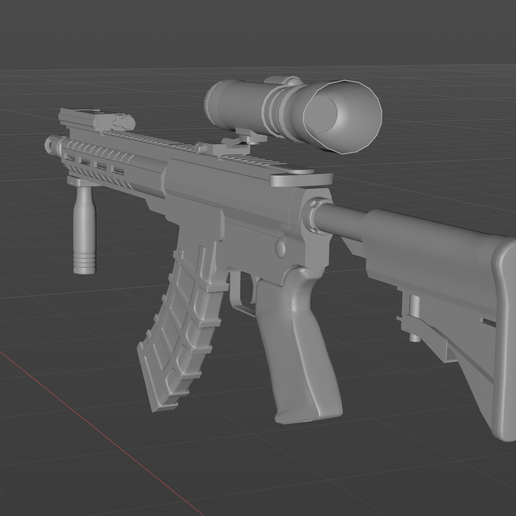 OBJ file US CMMG Mk47 rifle-2 digital model 🗺️ ・3D printable design to ...
