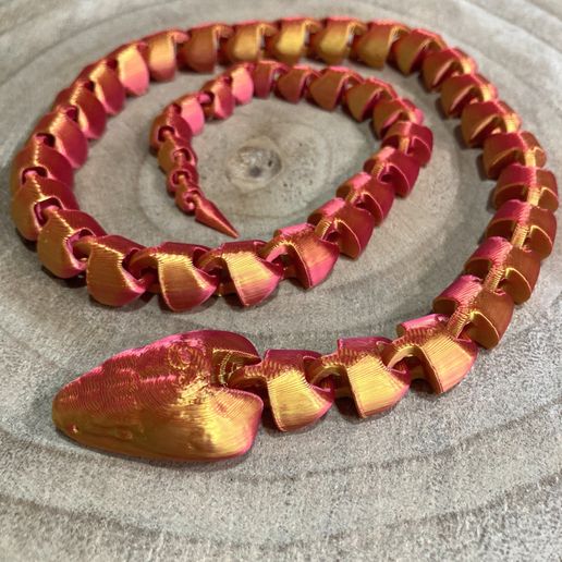 🐍 Articulated Snake - Serpiente Articulada - Articulated Snake・ STL File for 3D printing・Cults