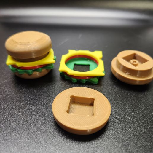 3D printer CLICKY BURGER (KEYCAP FIDGET TOY) • made with Ender V3 SE・Cults