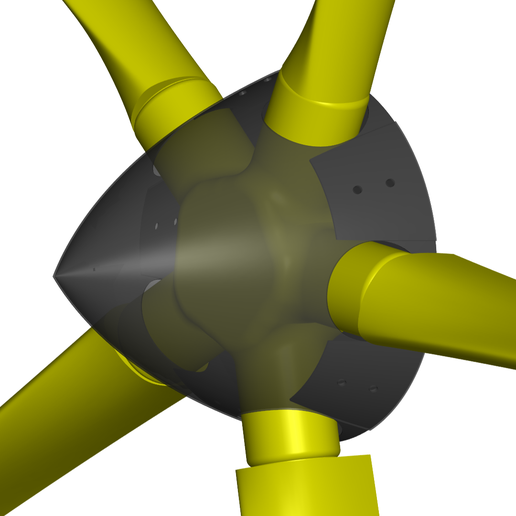 OBJ file aircraft propeller 5 Blade ️ ・Template to download and 3D ...