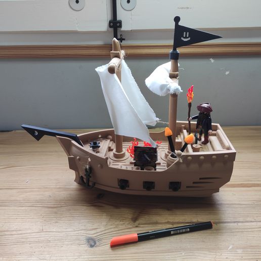 3D printed PIRATE BOT-SHIP --> NO Supports / Easy assembly • made with Dynamical tools DT400・Cults