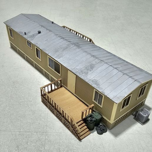 🏗️ HO SCALE 16X60 1984 MOBILE HOME・ STL File for ・Cults
