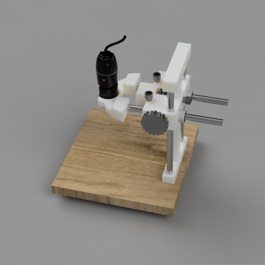 💾 USB Microscope stand - very rigid, two axis・Free STL File for ・Cults