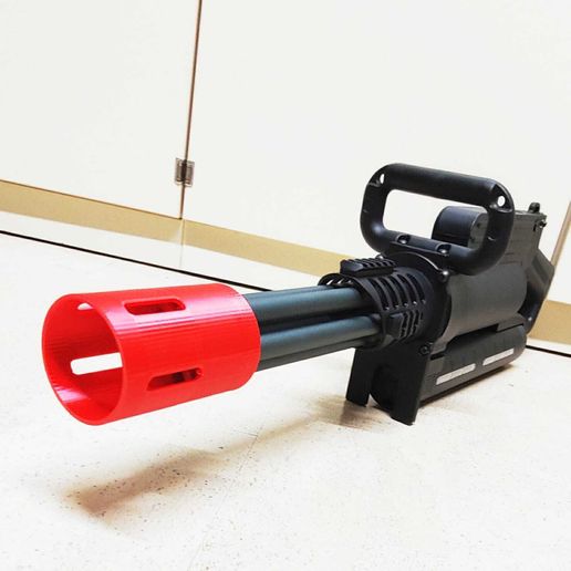 🔫 WE-23 WELLPRO Minigun MG FLASH HIDER・ STL File for 3D printing・Cults