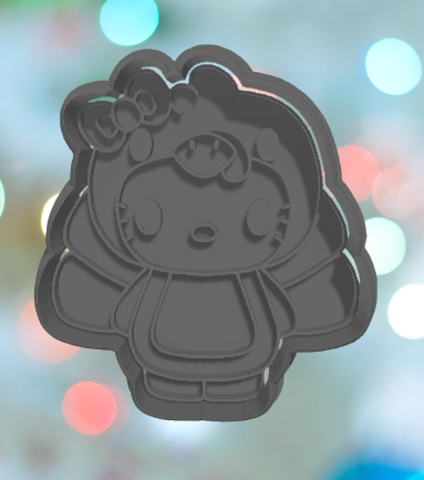 👋 Thanksgiving Hello Kitty Turkey Cookie Cutter・ STL File for 3D ...
