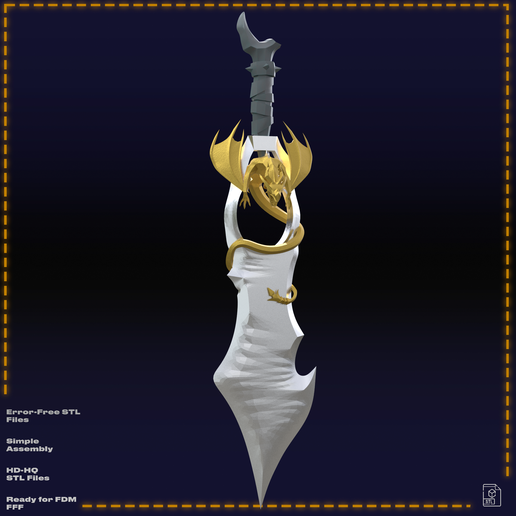 🐉 Dragon Sword・Free STL File for 3D printing・Cults