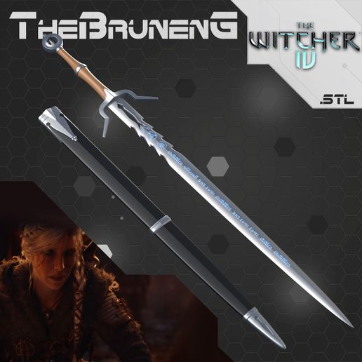 🗡️ Witcher 4 Ciri cosplay silver sword [3d print model]・ STL File for ...