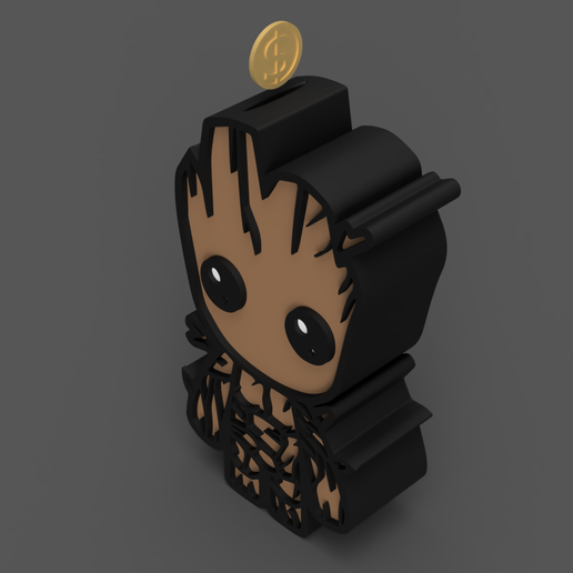 👶 Baby Groot Piggy Bank・ STL File for 3D printing・Cults