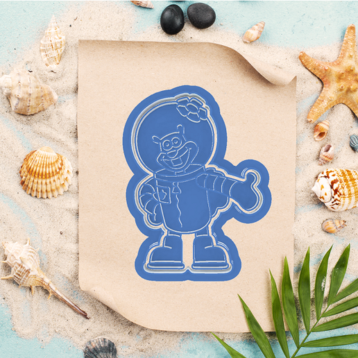 🍪 Cortador de galletas Sandy Cheeks・Archivo STL para Impresión 3D・Cults