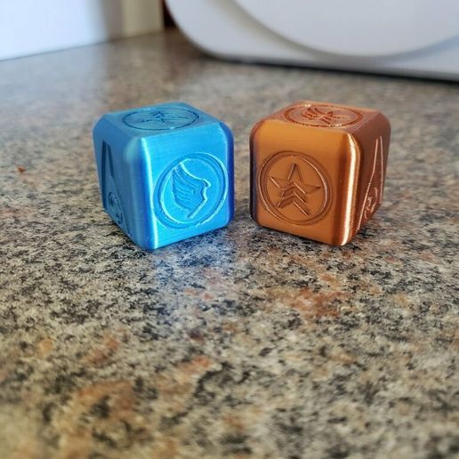 🎲 Mass Effect Die and symbols for custom die・Free 3D File for ・Cults