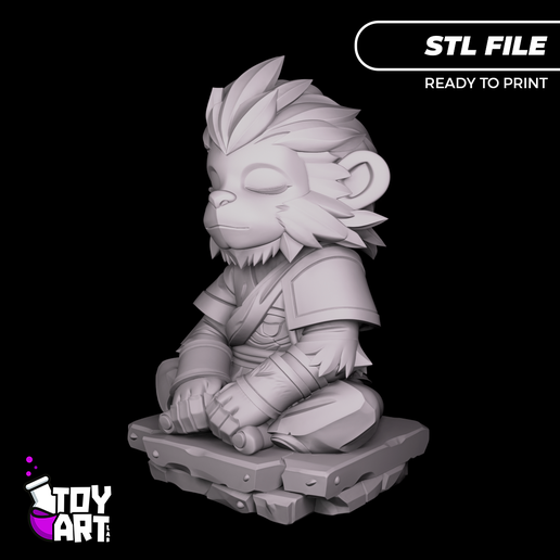 🐒 Meditating Monkey Monk - STL File for 3D Printing・ STL File for 3D ...