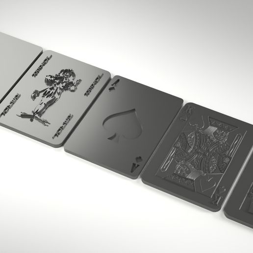 🃏 Selection of Playing Cards・ STL File for 3D printing・Cults