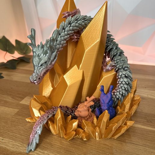 🐉 Articulated Dragon Display Stand・ STL File for 3D printing・Cults