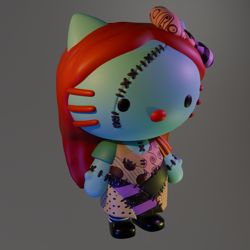 Archivo STL HELLO KITTY SALLY AND JACK - NIGHTMARE BEFORE CHRISTMAS 👋 ...