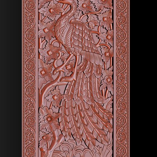 🦚 Peacock, Relief, STL, CNC, Router, Panel, Wood, Carving・ 3D File for ...