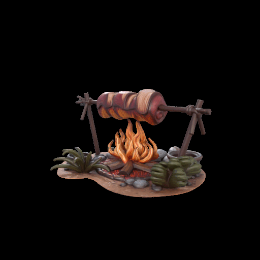 🔥 Campfire Cooking Scene – CA0074・ STL File for 3D printing・Cults