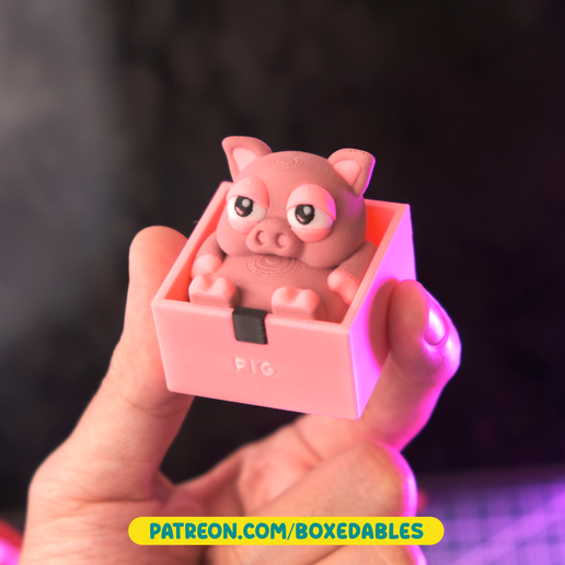 STL file Pig - Boxedables [Original Art] 🐖 (3MF)・3D printing design to ...