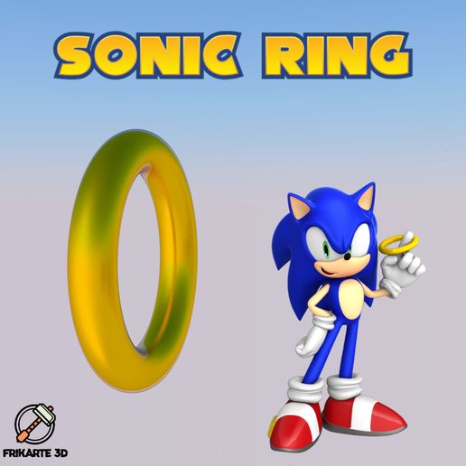 Sonic the Hedgehog Ring 💍・Free STL File for 3D printing・Cults