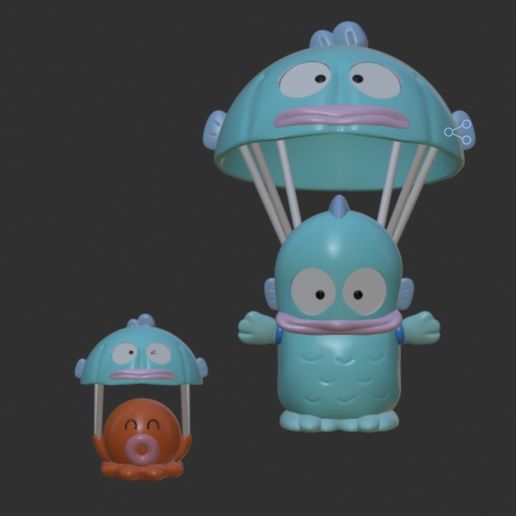STL file SANRIO HANGYODON PARACHUTING 🪂 ・3D printable model to download ...